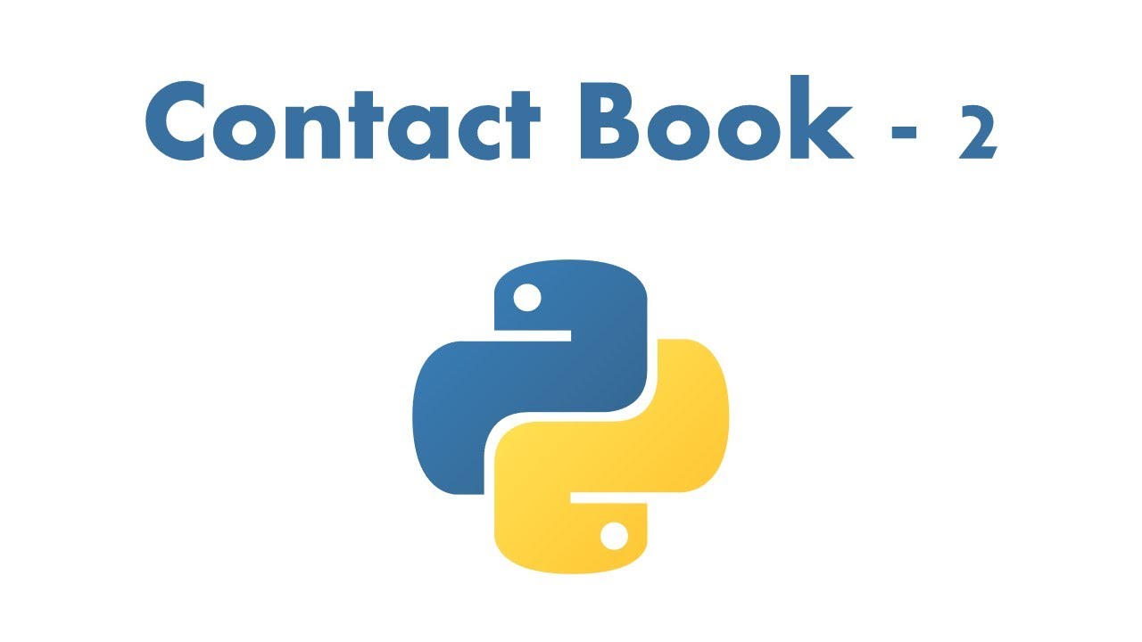 Contact Book 2 Python Youtube