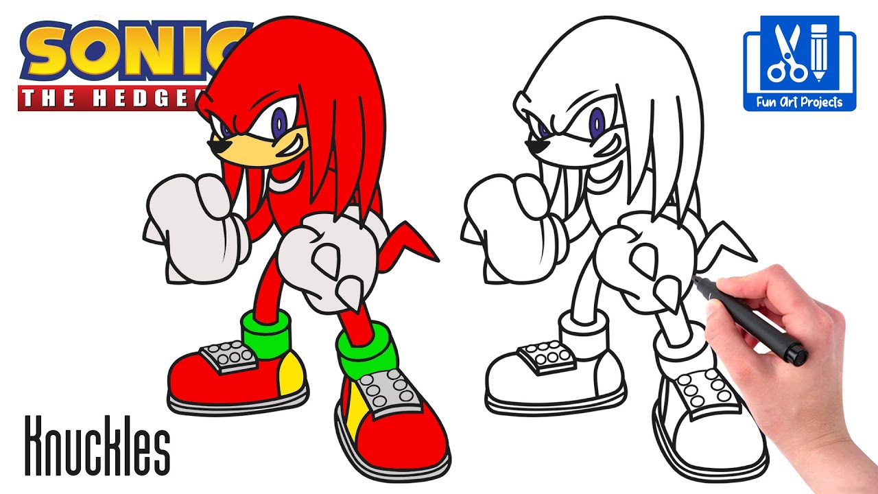 How To Draw Knuckles Sonic The Hedgehog 2 Easy Step By Step Drawing