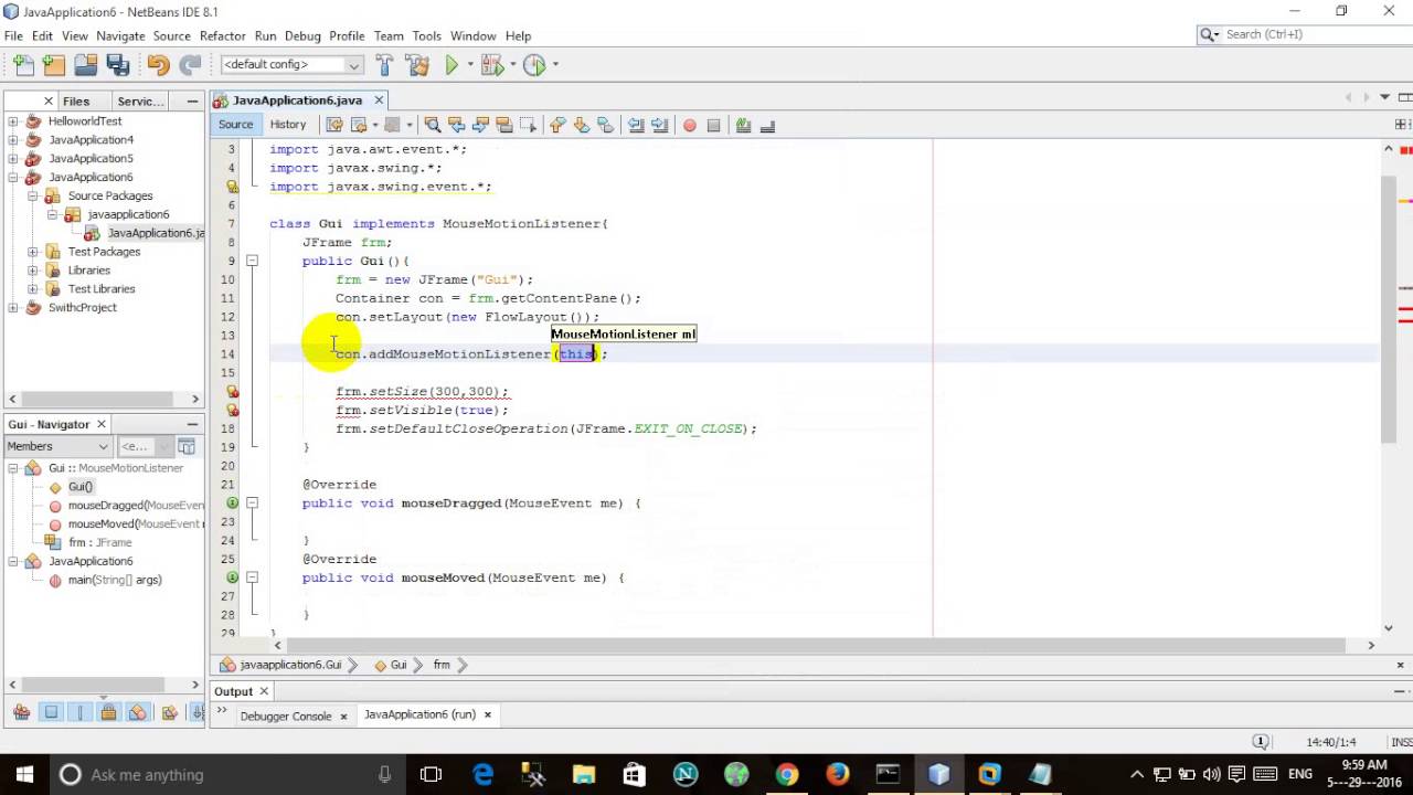 Mousemotionlistener Java Youtube