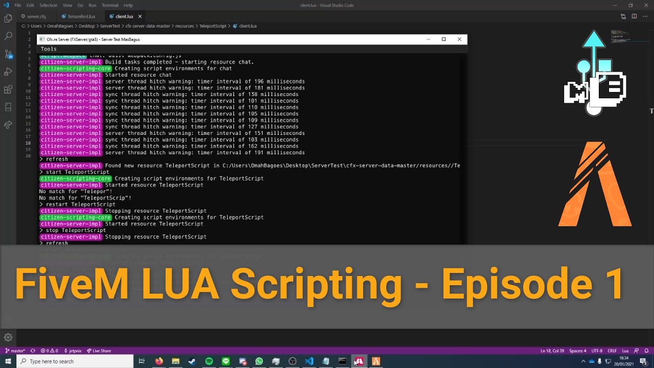 Tutorial Bikin Script Fivem Lua Episode 1 Youtube
