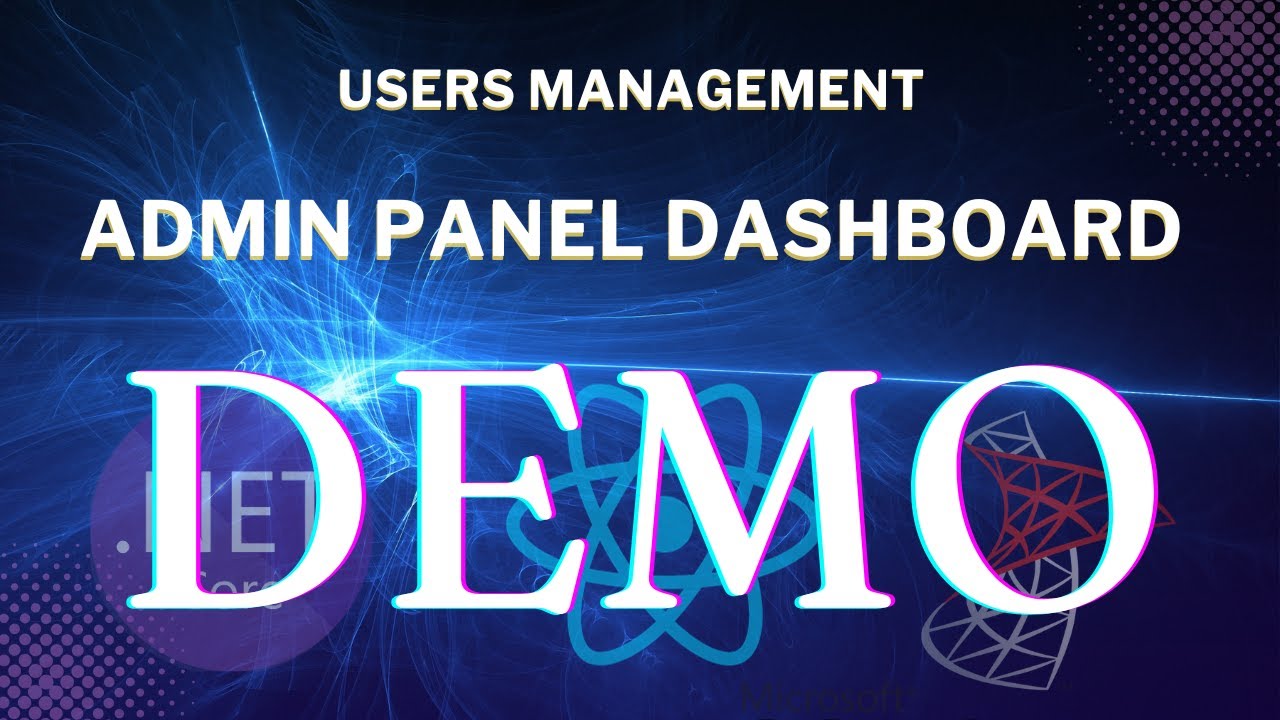 Fullstack Users Management Admin Panel Dashboard Demo Youtube