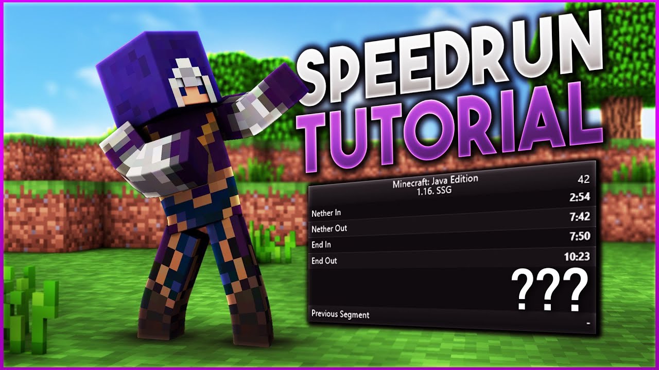 Minecraft Speedrun Tutorial Youtube