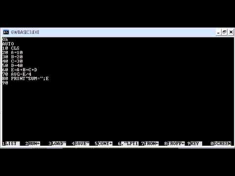How To Make A Program In Gwbasic Youtube