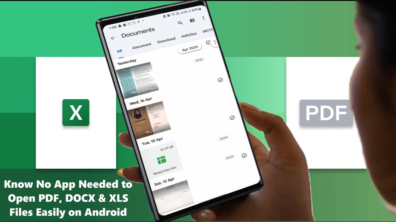 How To Open Pdf Word Excel Files On Android Without Any Apps Youtube
