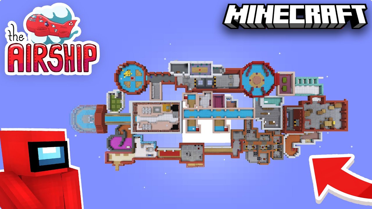I Built The Among Us Henry Stickmin Toppat Airship Map In Minecraft