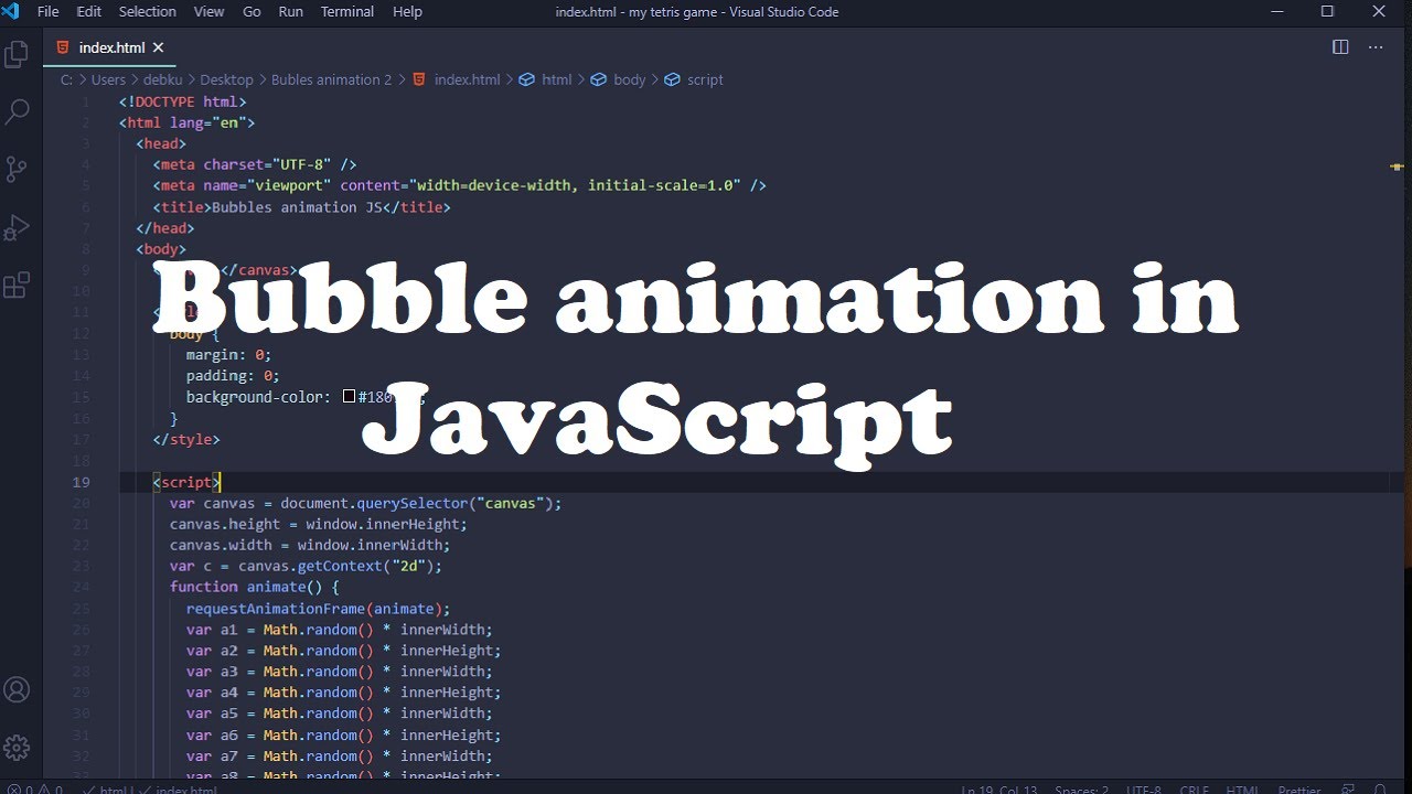 Bubble Animation In Javascript Youtube