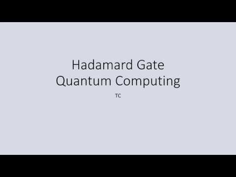 Hadamard Gate Quantum Computing Basics Youtube