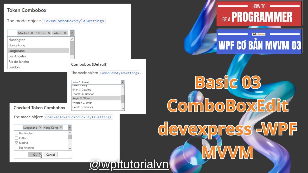 Basic 03 Comboboxedit Devexpress Wpf Mvvm Youtube
