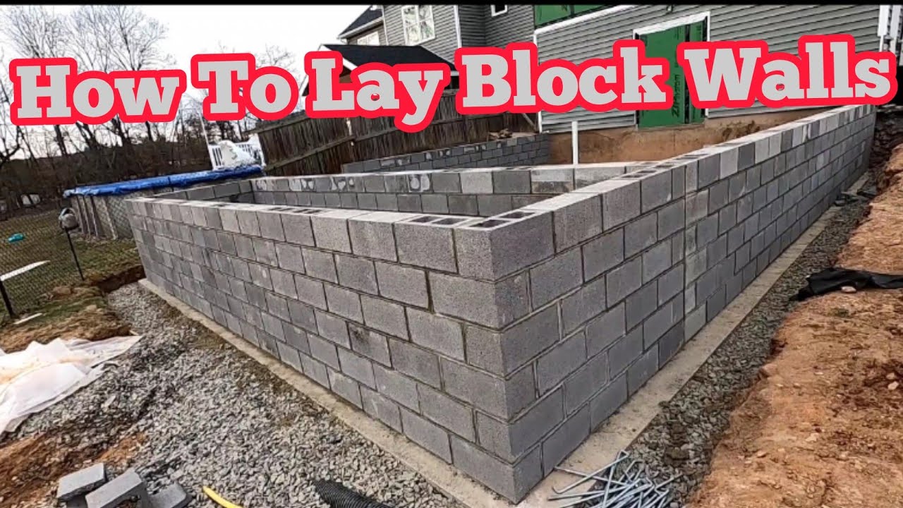 How To Lay Block Walls Youtube
