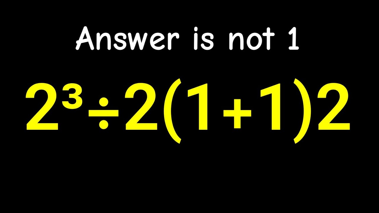 Can You Solve This Math Problem Youtube