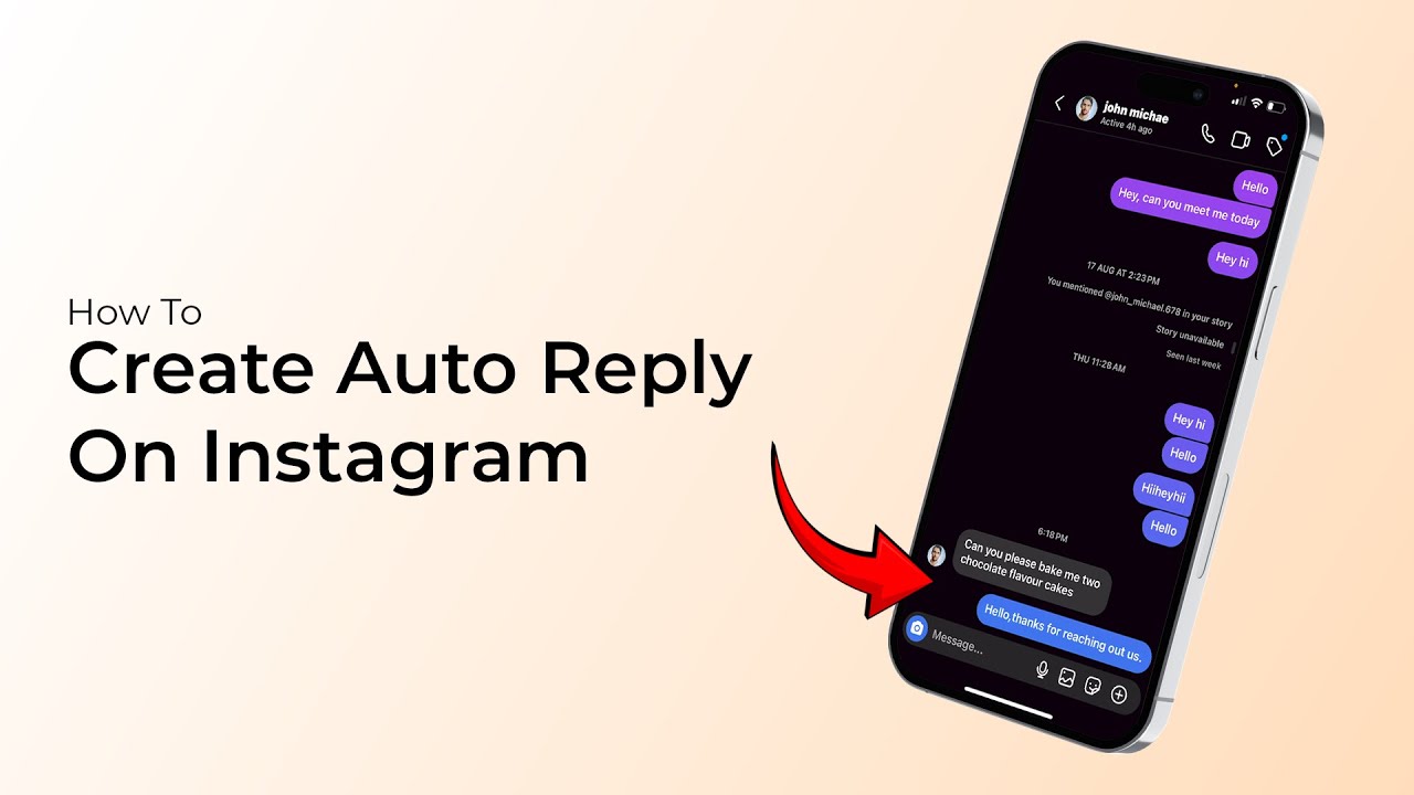 How To Create An Auto Reply On Instagram Youtube