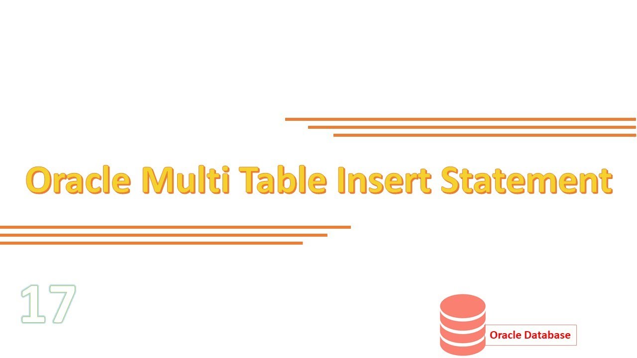 Oracle Multi Table Insert Statement Happy New Year 2021 Siva