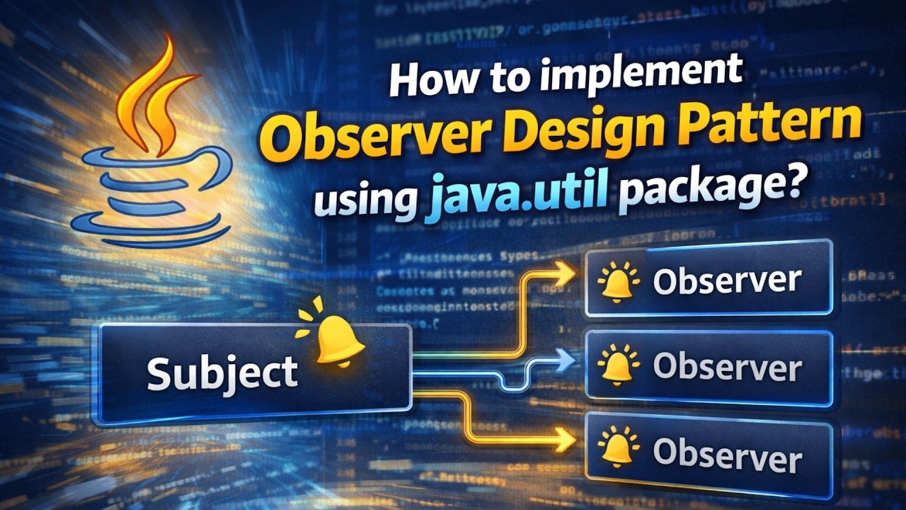 How To Implement Observer Design Pattern Using Java Util Package