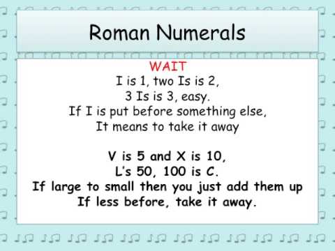 Roman Numerals Song Youtube