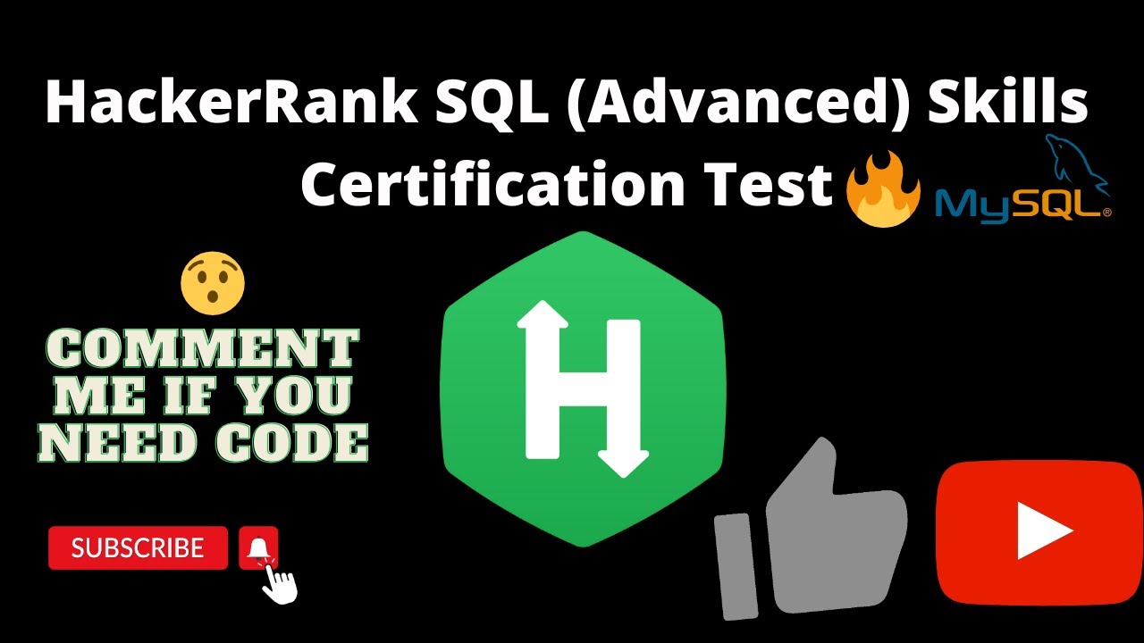 Hackerrank Sql Advanced Skills Certification Test Hackerrank