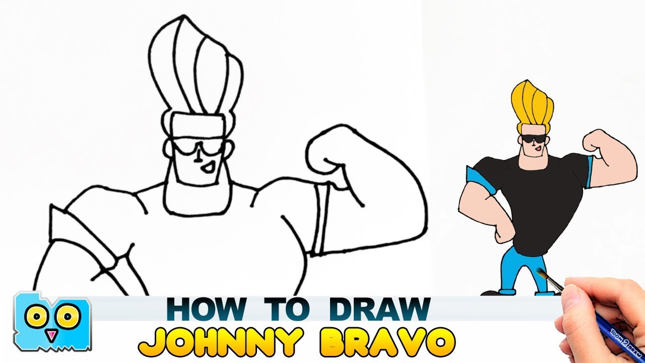 Johnny Bravo Cartoon Drawing How To Draw Youtube