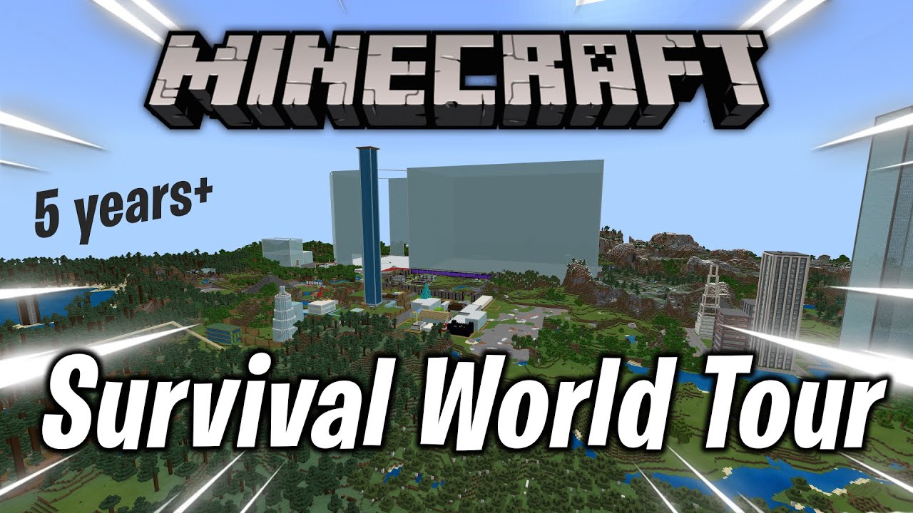 2020 Survival Minecraft World Tour 5 Years Old Youtube