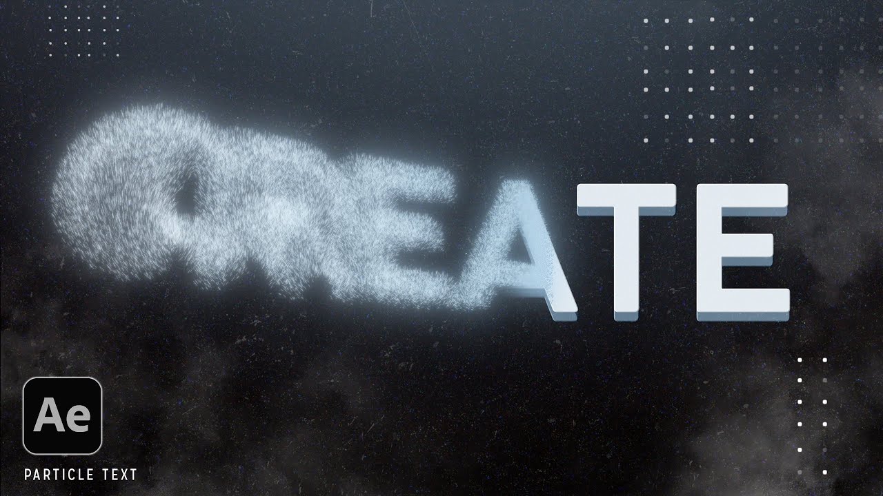 Particle Text Effect After Effects Tutorial Youtube
