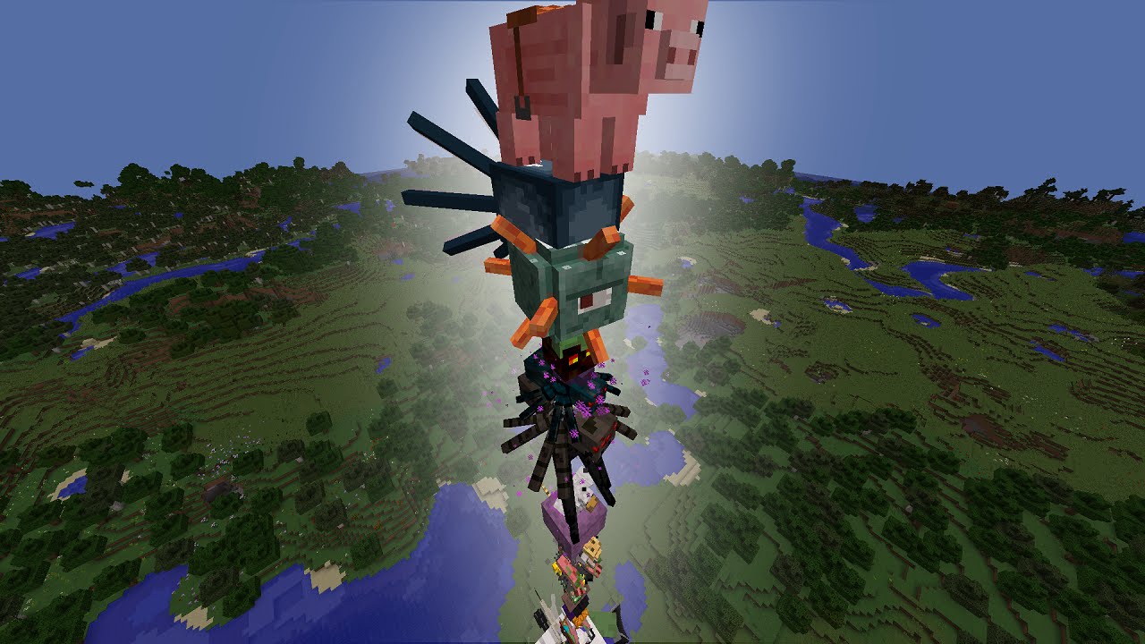 Every Minecraft Mob Stacked Together Announcements Youtube
