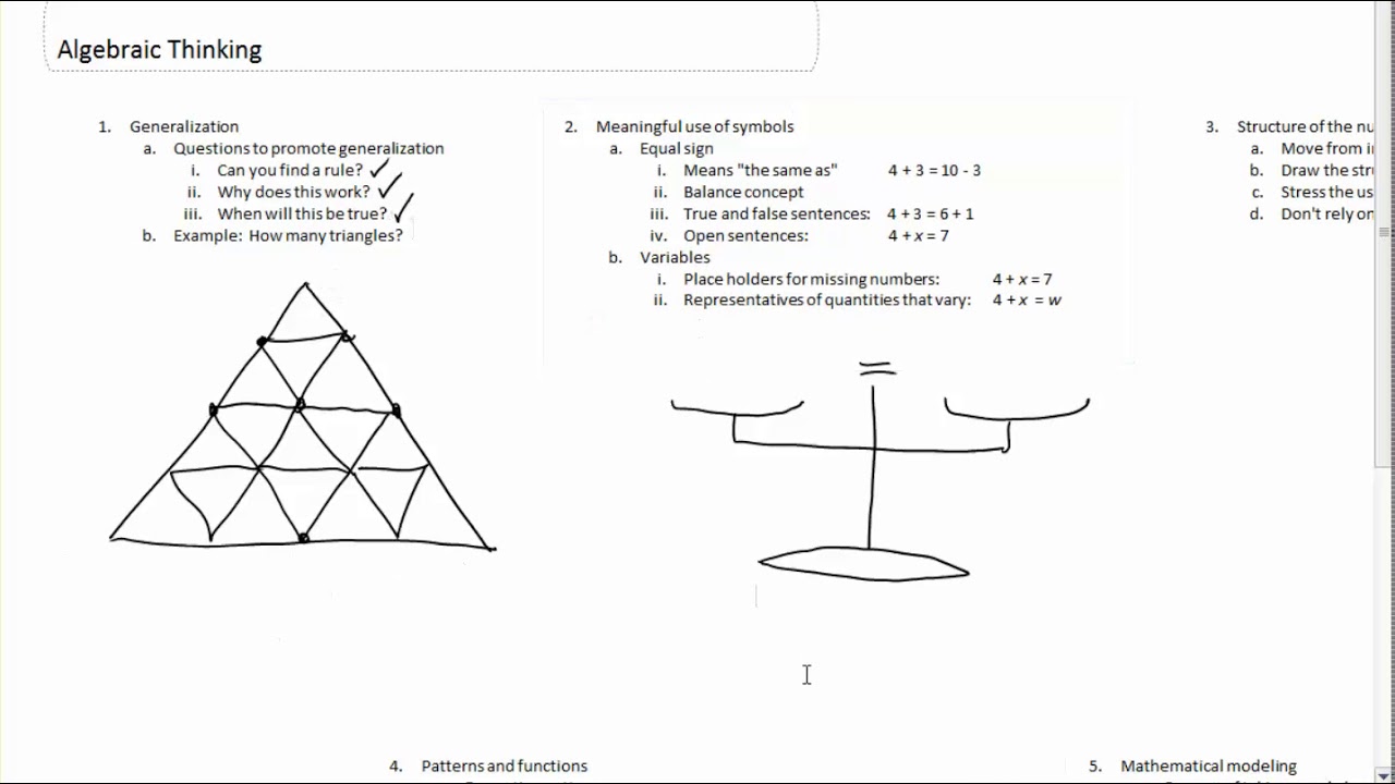 Algebraic Thinking Worksheets Printable Operations And Algebraic