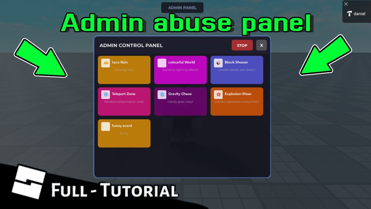 How To Make Admin Abuse Panel Roblox Studio Tutorial Youtube
