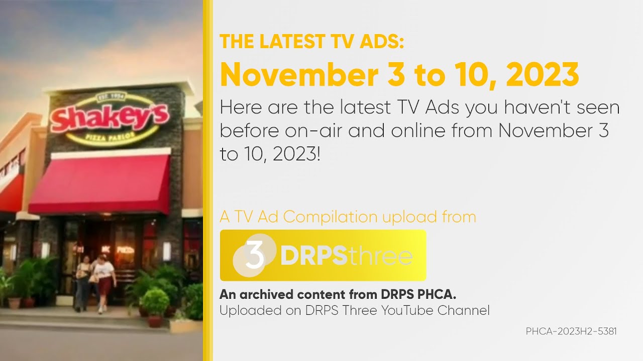 The Latest Tv Ads November 3 To 10 2023 Drps Three Tv Ad
