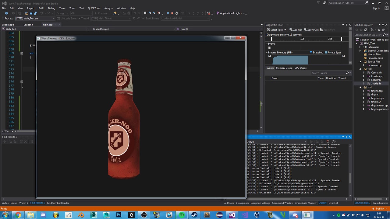 Obj Loader Test 1 Opengl C Youtube