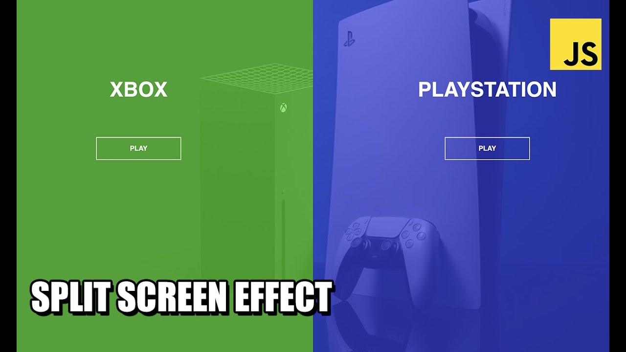 Split Screen Effect Javascript Tutorial How To Make Split Page Youtube