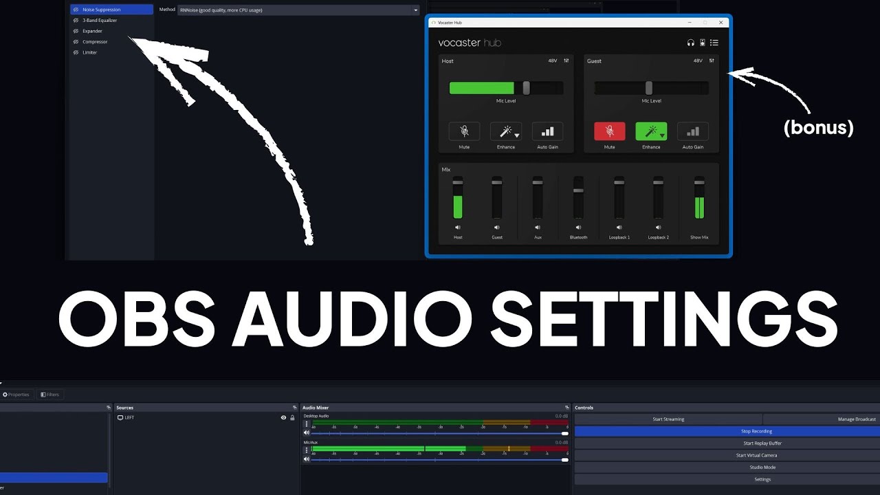 Talking Head Obs Audio Settings Youtube