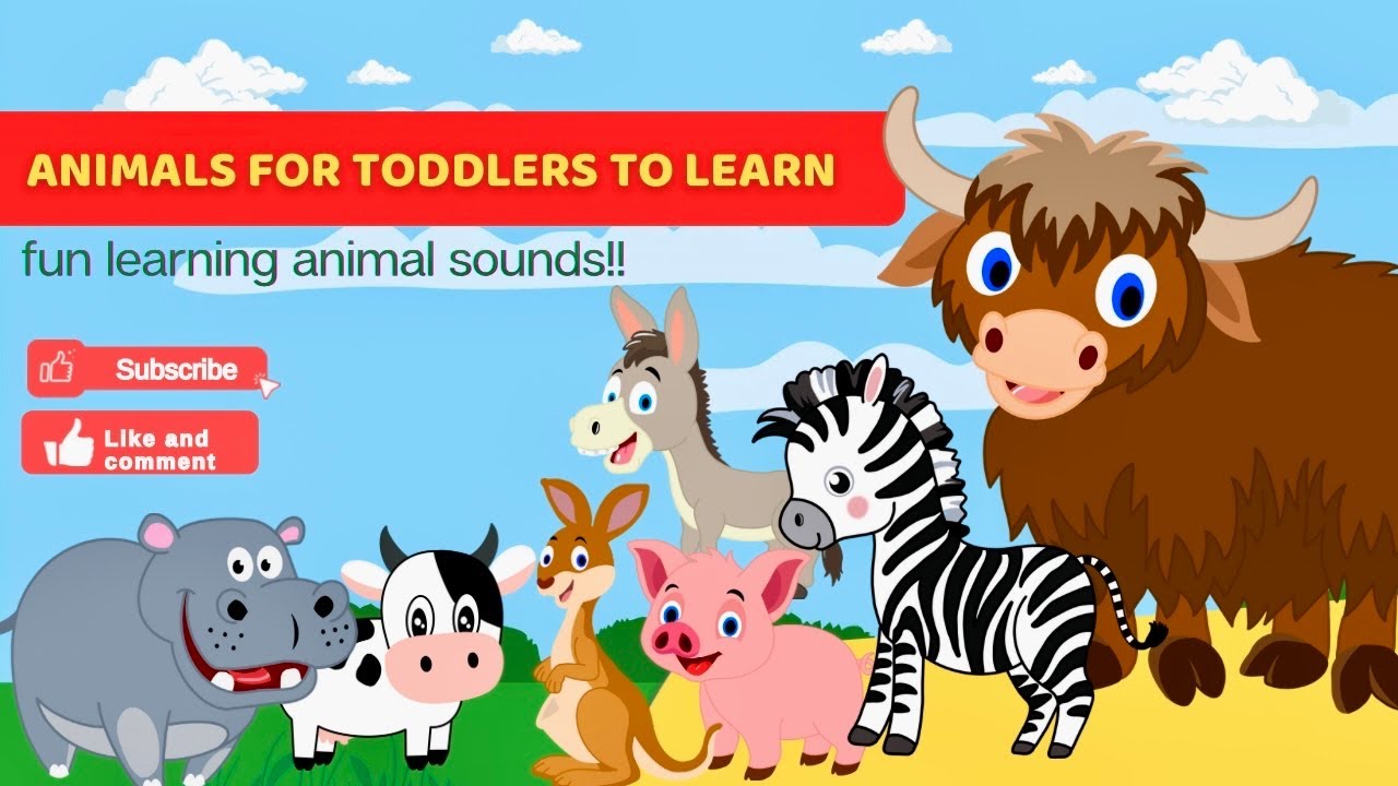 Animals For Toddlers To Learn Fun Learning Animal Sounds Youtube