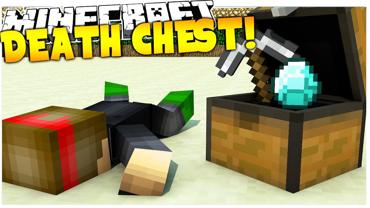 Minecraft Plugin Deathchest Spawns Chest After Death Tombstone
