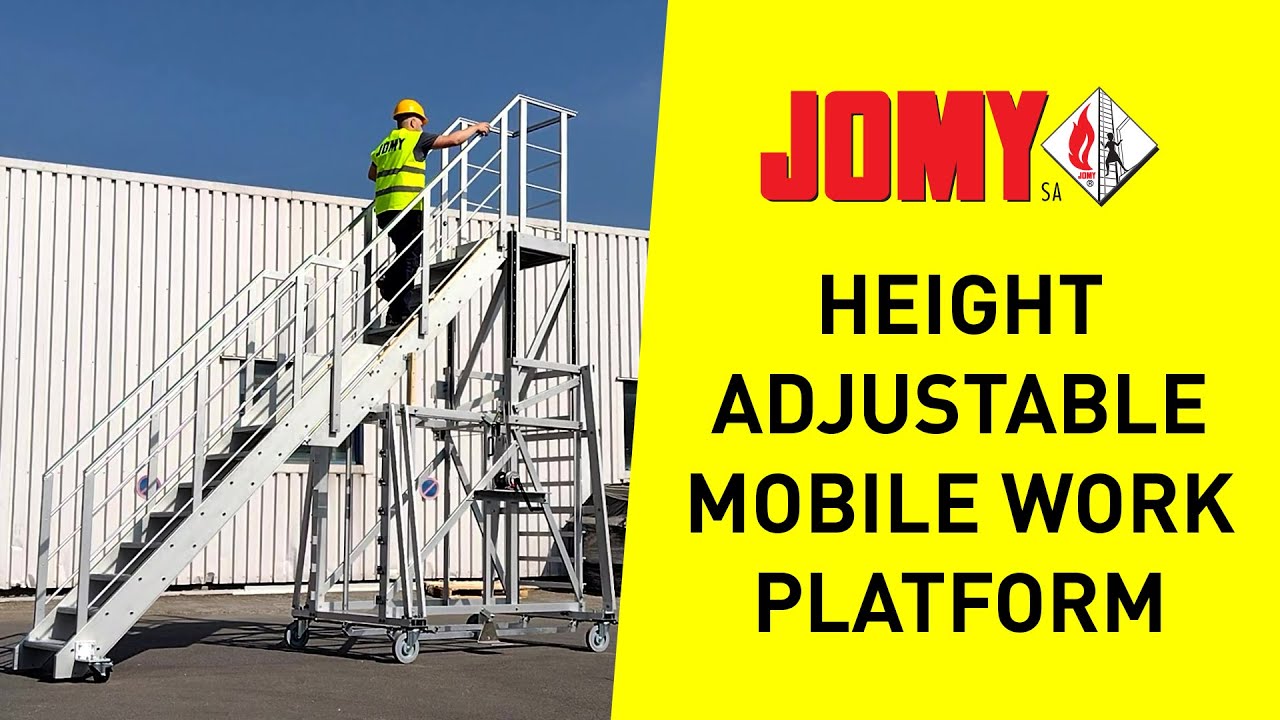 Work Platform Mobile Stairs Height Adjustable Jomy Youtube