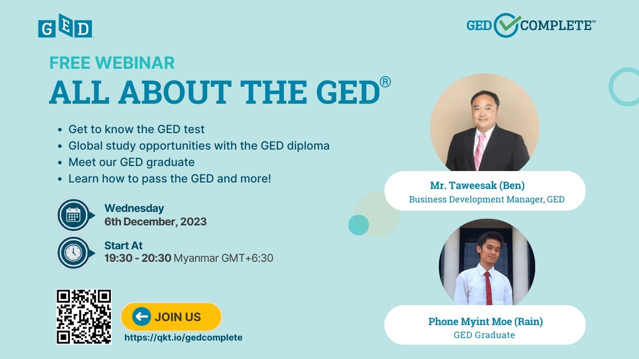 Free Webinar All About The Ged Youtube