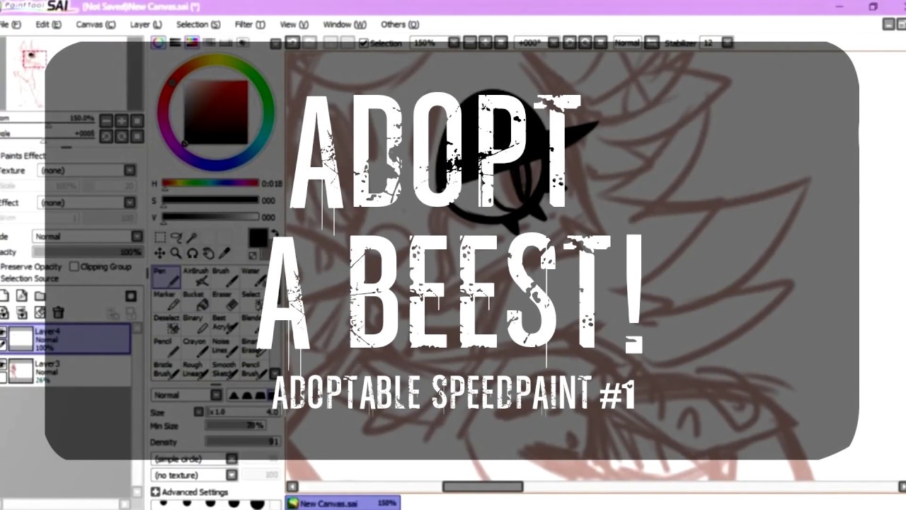 Adopt A Beest Adoptable Speedpaint 1 Youtube