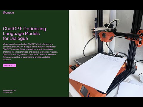 Writing A School Essay With Chatgpt Chatgpt 3dprinter Plotter Writing