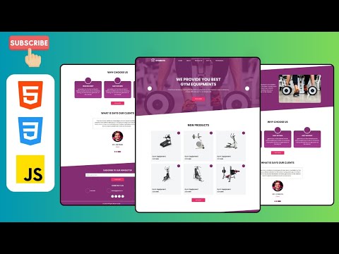 Responsive Modern Gym Website Design Using Html Css Javascript With