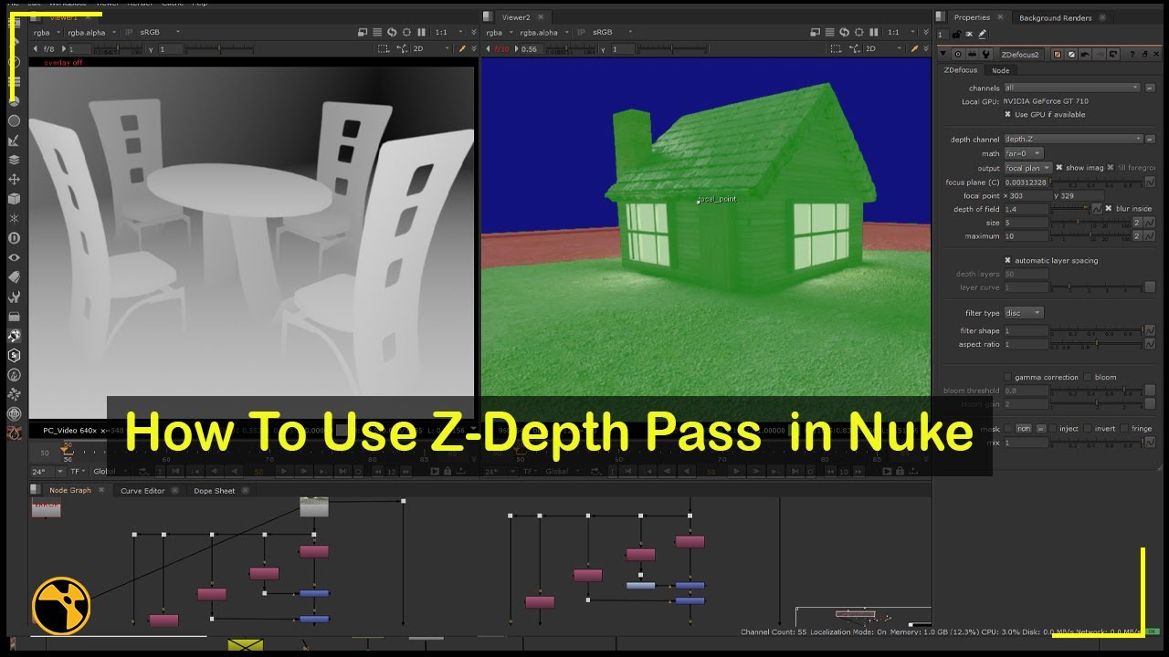 How To Use Z Depth Pass In Nuke Z Depth Pass Compositing In Nuke