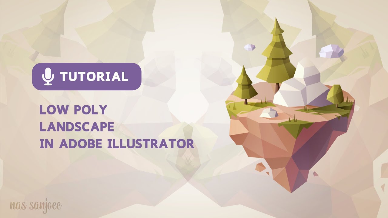 Low Poly Illustrator Tutorial Landscape Creating With Illustrator