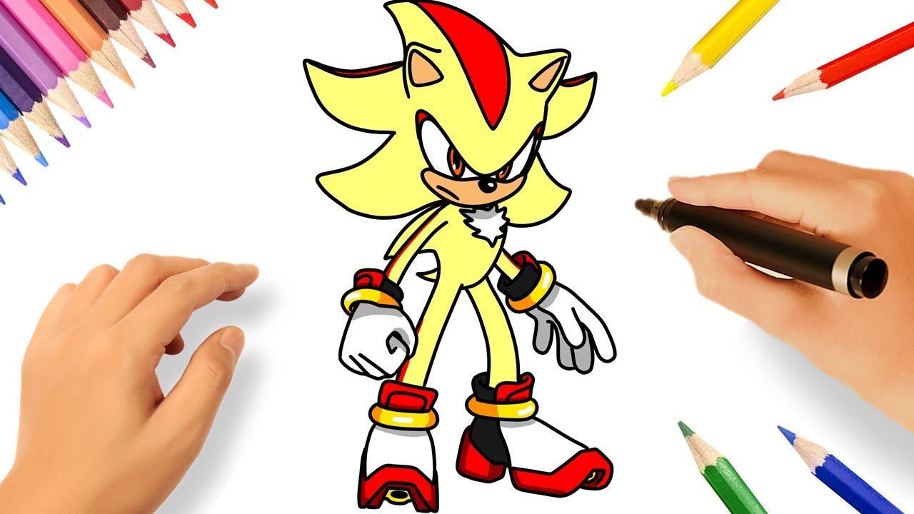 Super Sonic And Super Shadow And Super Silver Drawings