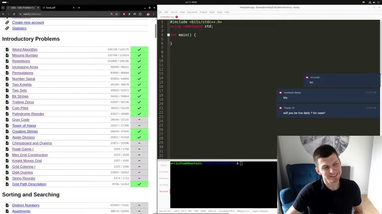 Cses Introductory Problems Part Ii Youtube