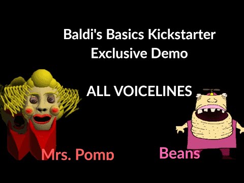 All Mrs Pomp Beans Voicelines Baldi S Basics Kickstarter Exclusive