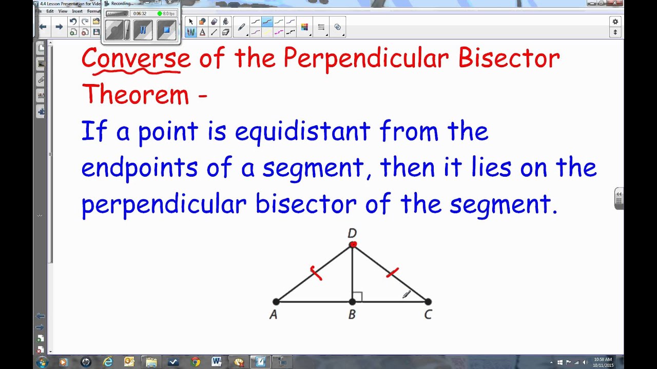 Perpendicular Bisector Definition