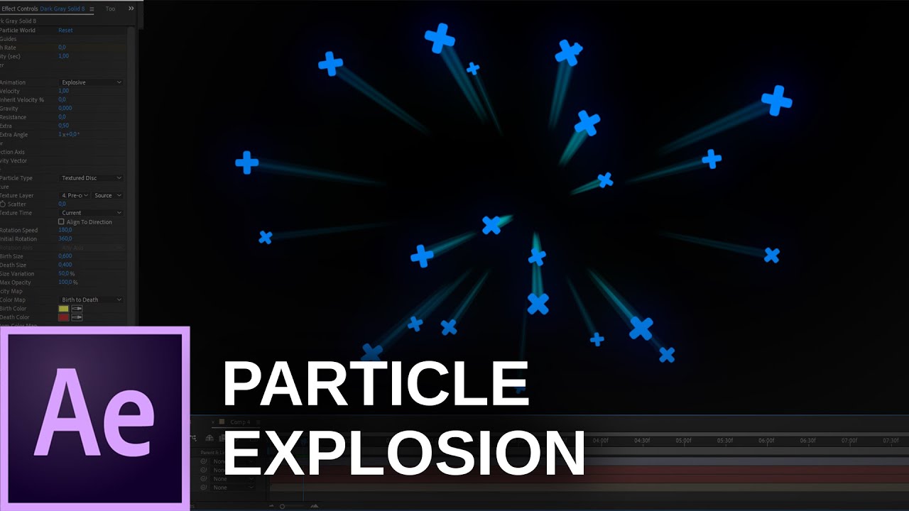 After Effects Particle Explosion Tutorial No Plug Ins Youtube