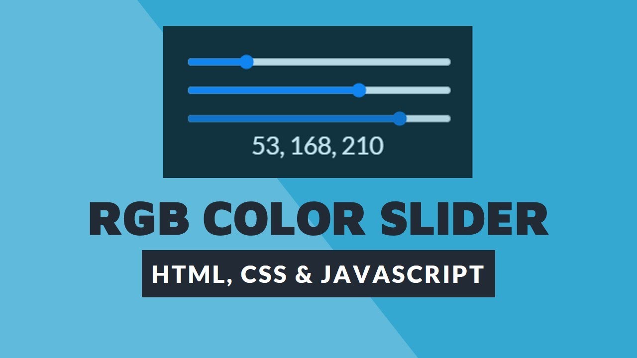 Rgb Color Slider Javascript Functions To Change Background Color With
