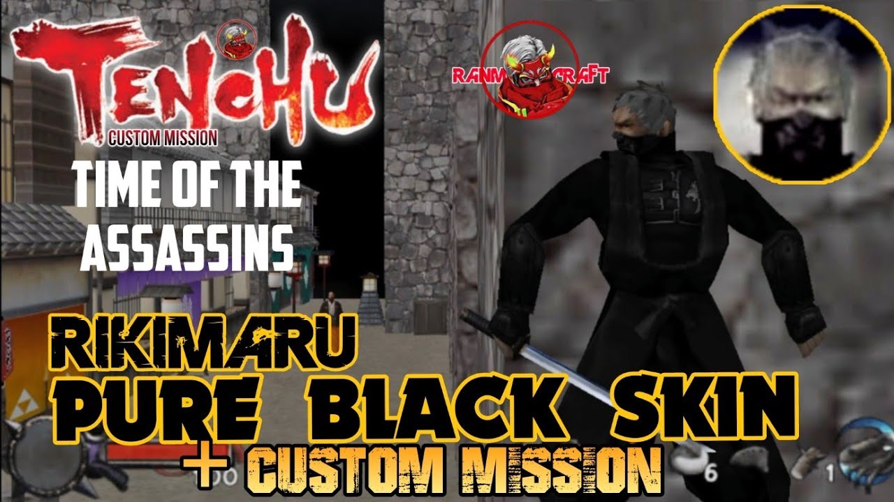 Rikimaru New Pure Black Skin Tenchu Time Of The Assassins Ppsspp Youtube