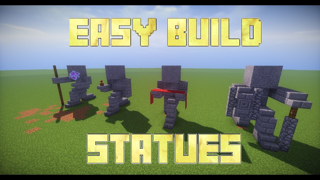 Minecraft How To Build Statues Youtube