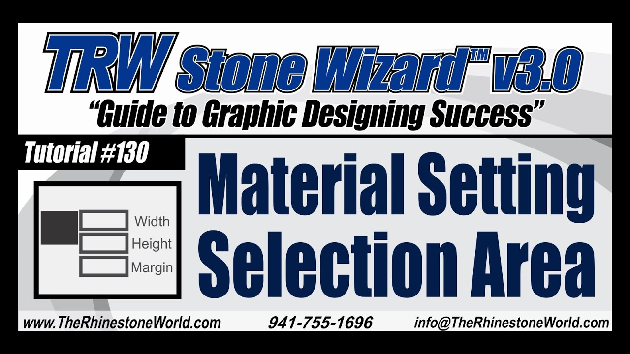 Trw Stone Wizard 3 0 Tutorial Video 130 Material Setting Selection Area
