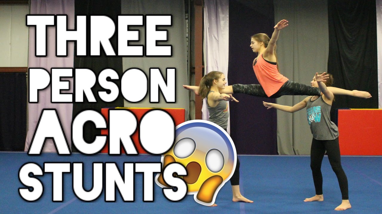 3 Person Acro Stunts Youtube