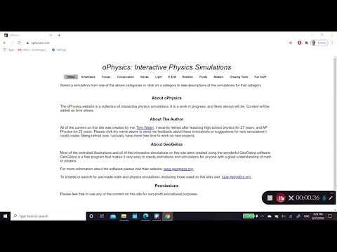 How To Navigate Physics Interactive Simulation Website Youtube