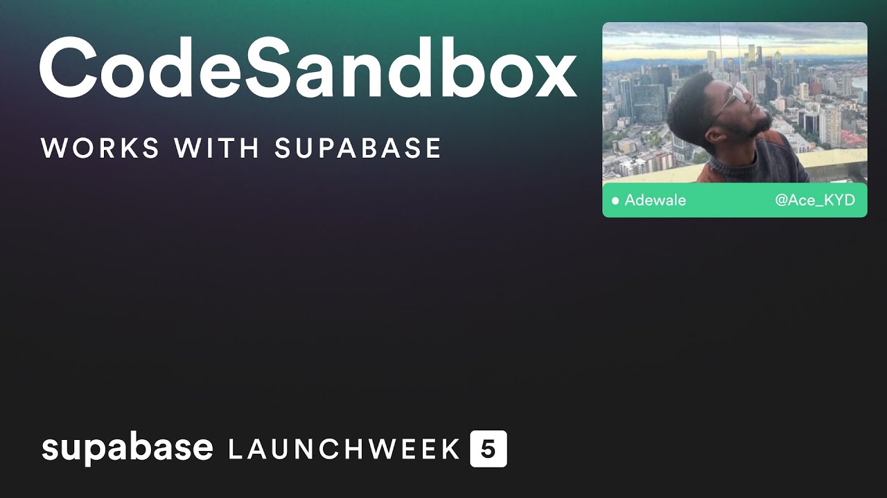 Codesandbox Projects Beta Supalaunchweek 5 Youtube